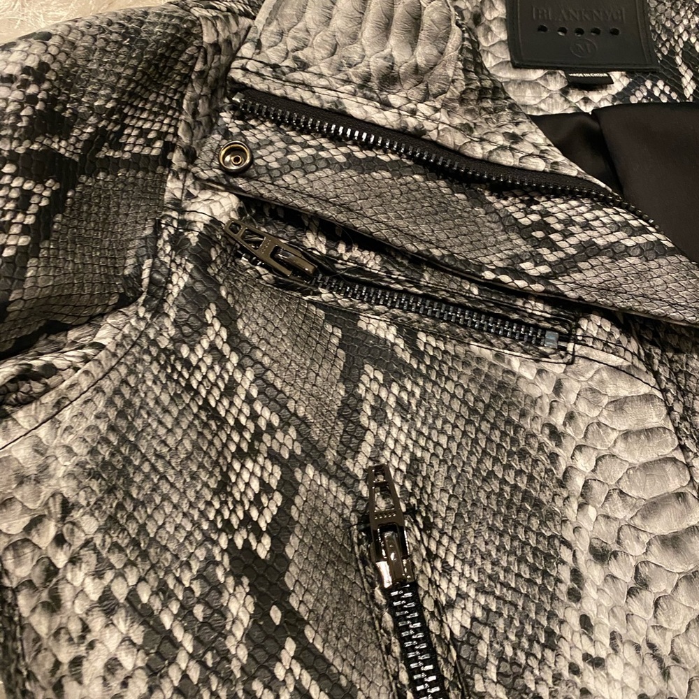 Blanknyc Faux Snakeskin Leather Jacket - Gem